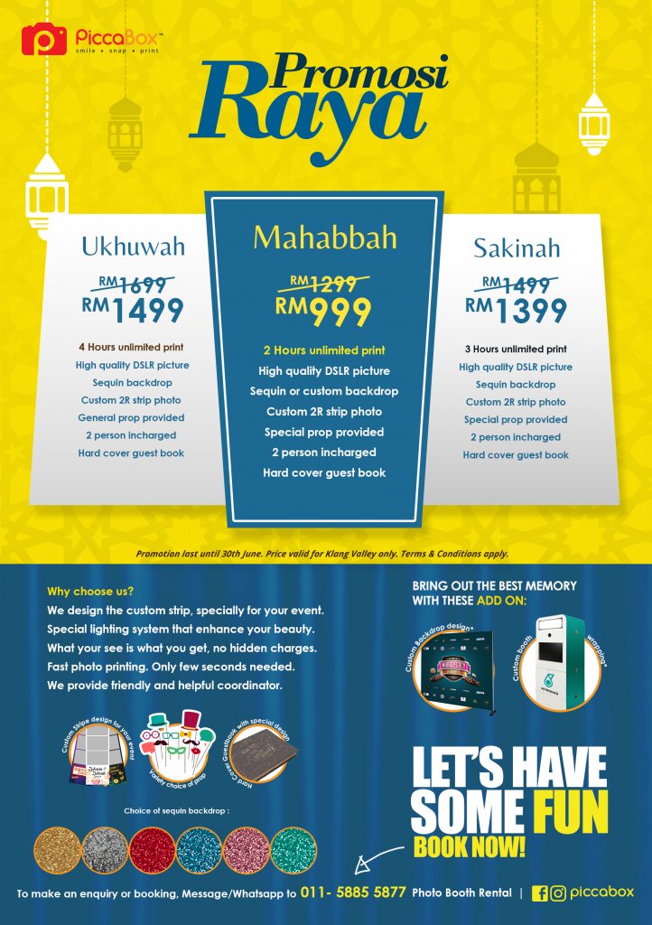 Sewa Photobooth Kuala Lumpur (KL) Piccabox - LunaStory.com
